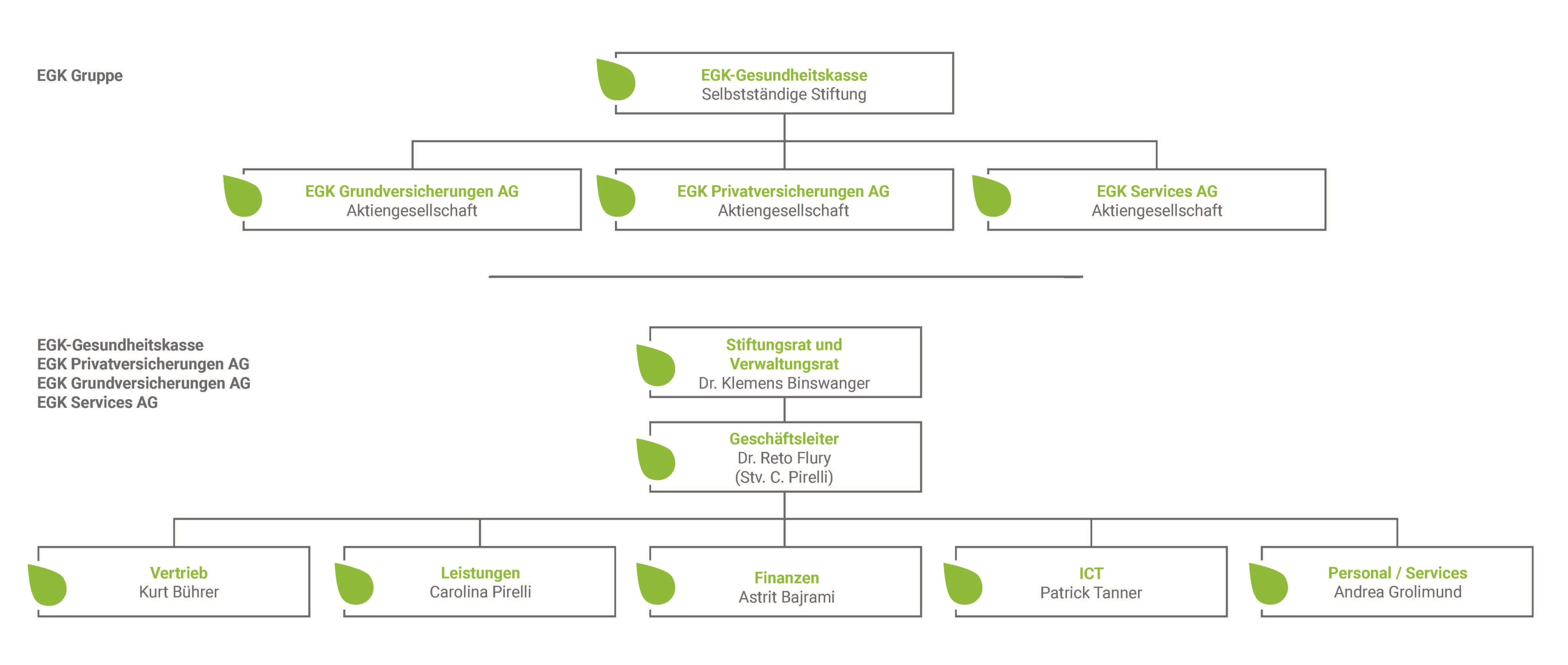 Unternehmensstruktur: Organisation – EGK